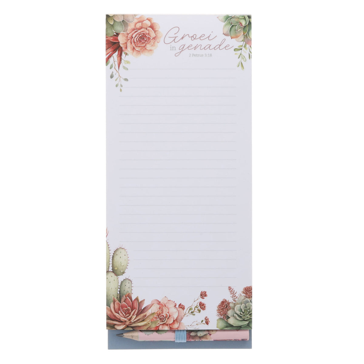 Groei in Genade Afrikaans Magnetic Notepad with Pencil – Christian Art ...